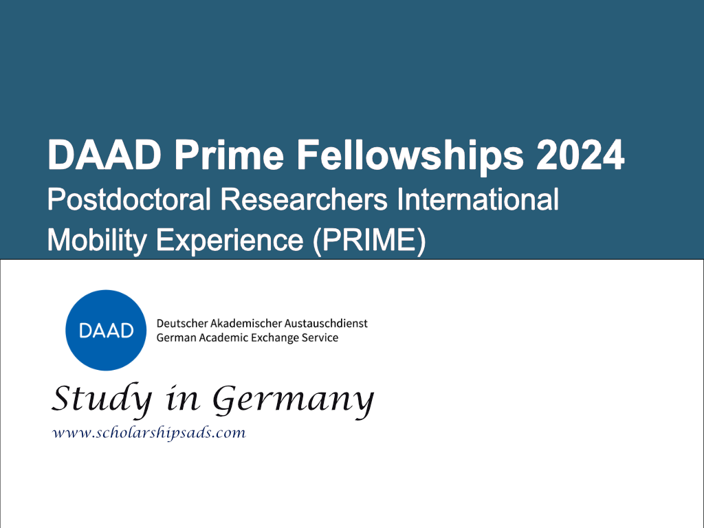 Daad Prime Fellowships 2024 In Germany